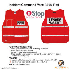 Safety Apparel - Incident Command Vest - 1-Stop Design Shop